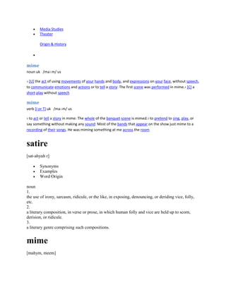 Satyr plays | DOCX
