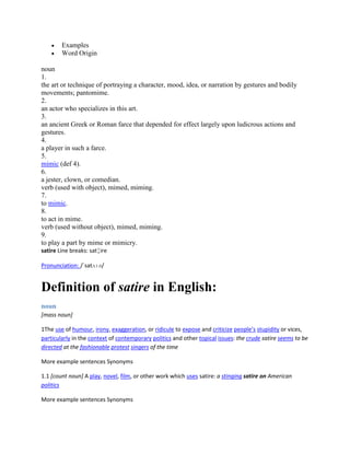 Satyr plays | DOCX
