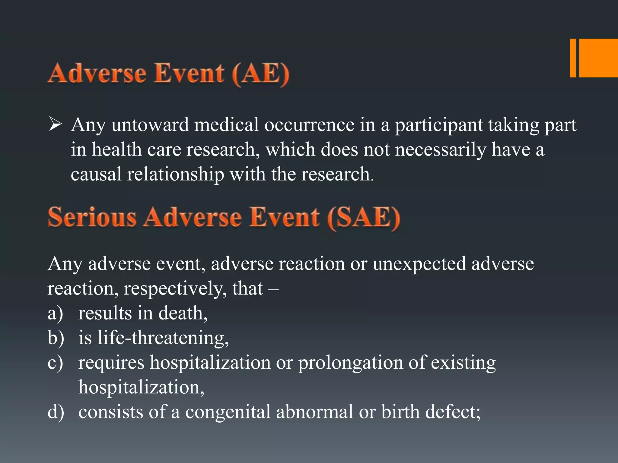 ADVERSE EVENT REPORTING | PPTX