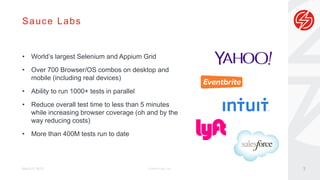 Sauce Labs for Visual Studio Team Services & TFS | PPTX