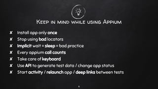 Continuous mobile automation with Appium in Real Device Cloud | PPT