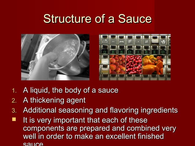 Sauces | PPT | Cooking | Food & Drink