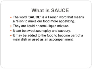 Sauces | PPTX