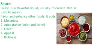 Sauces Lesson Plan For Food and Beverages | PPT