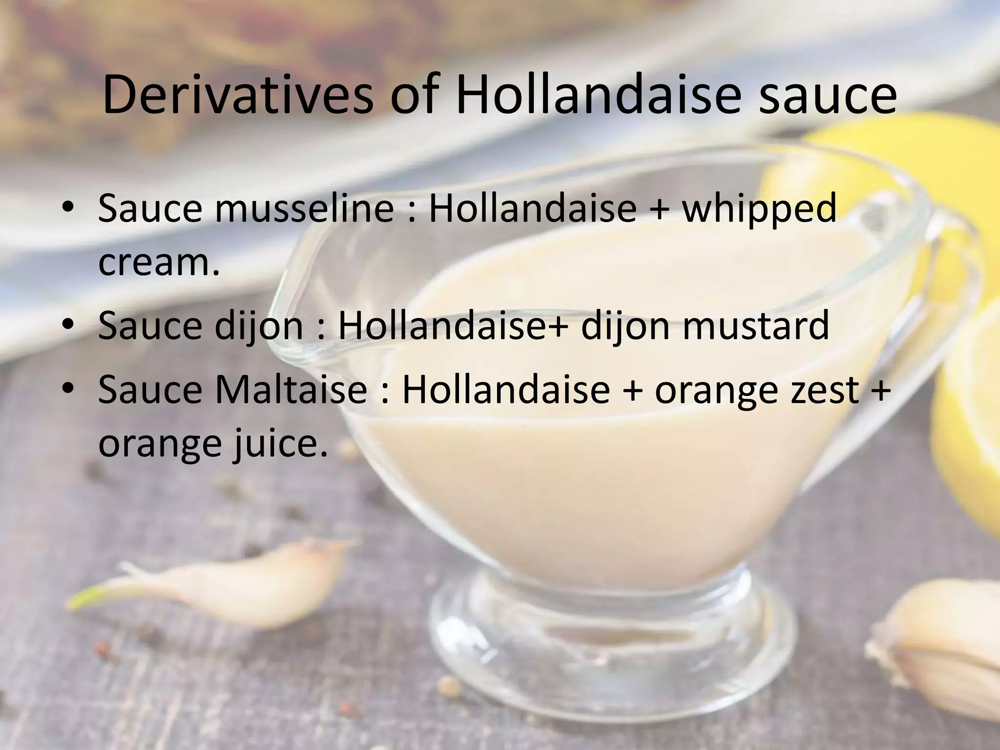 Mother sauces :The five French main sauces | PPTX
