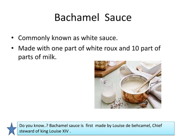 Mother sauces :The five French main sauces | PPTX