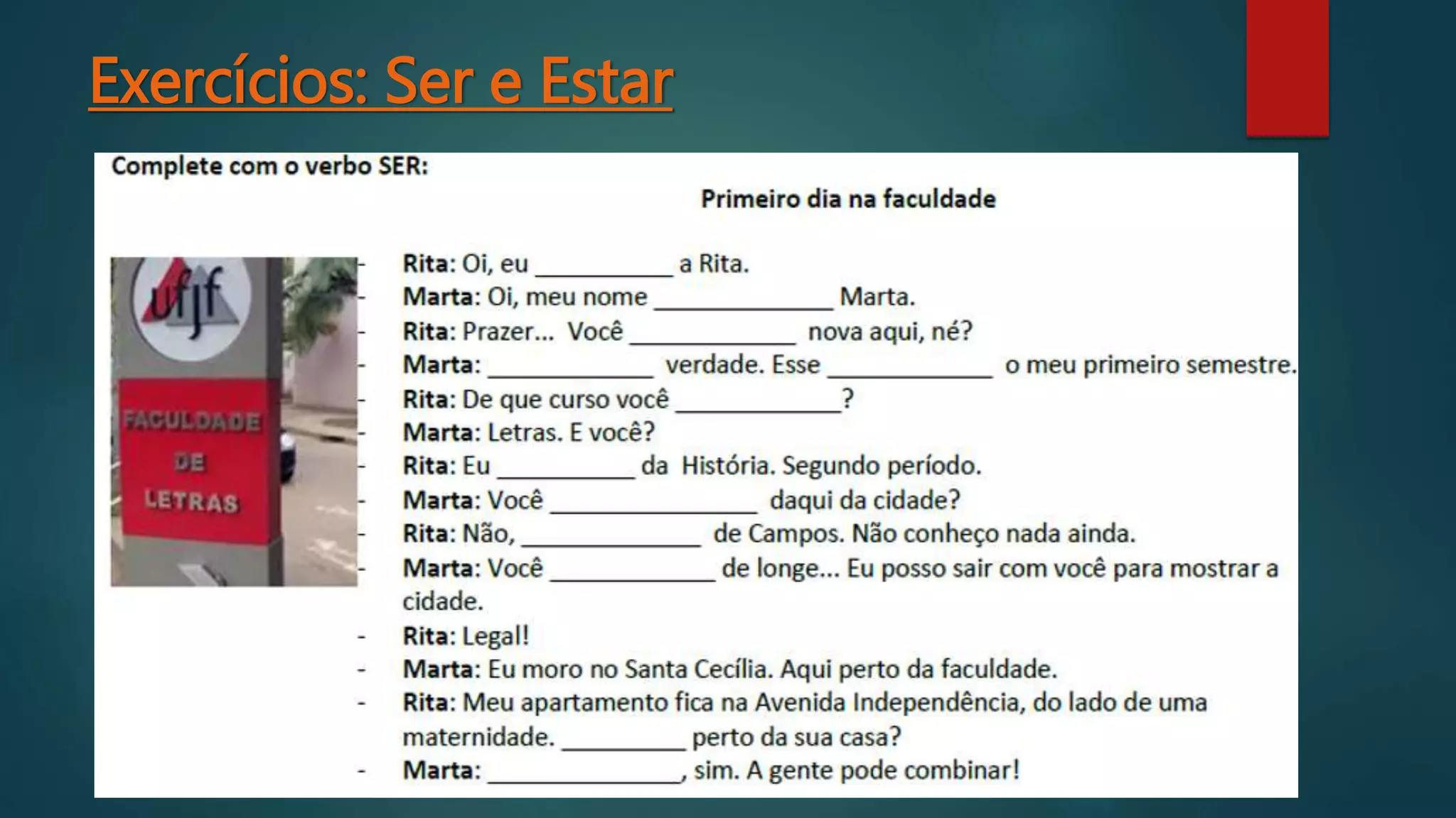 Aula de portugues - Saudações e verbos, profissões, verbos ser, estar ...