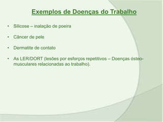 Doença Profissional e Doença do Trabalho | PPTX