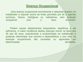 Doença Profissional e Doença do Trabalho | PPTX