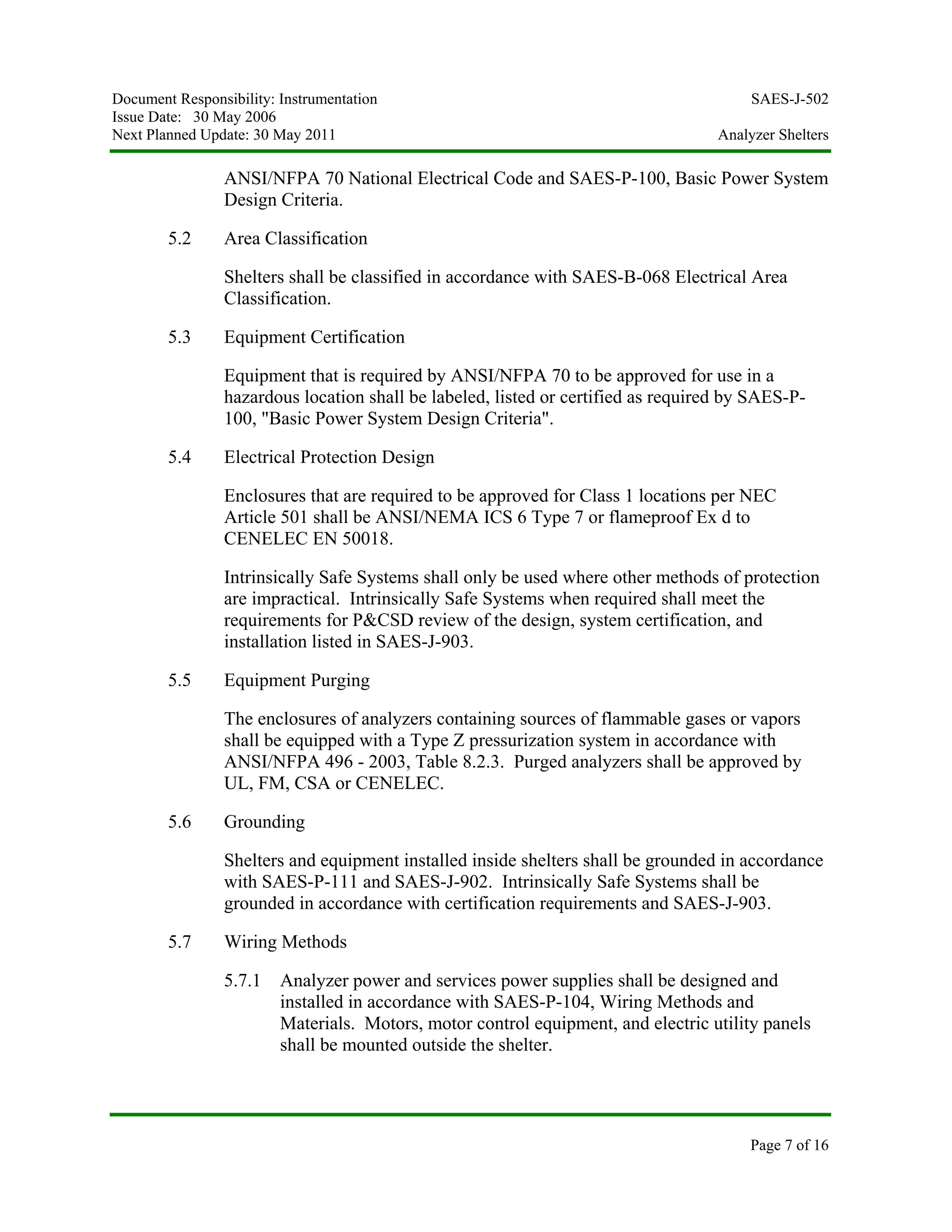 Saudi arabian-engineering-standards-saes-j-502 | PDF