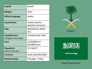 The Kingdom of Saudi Arabia | PPSX