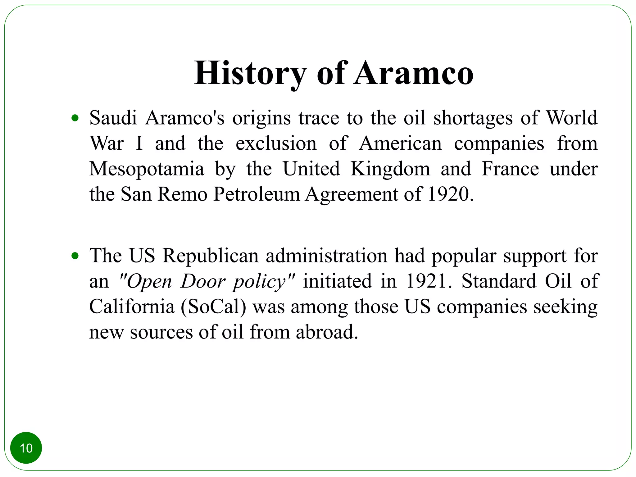 Saudi arabia and Saudi Arabian Oil Company | PPTX