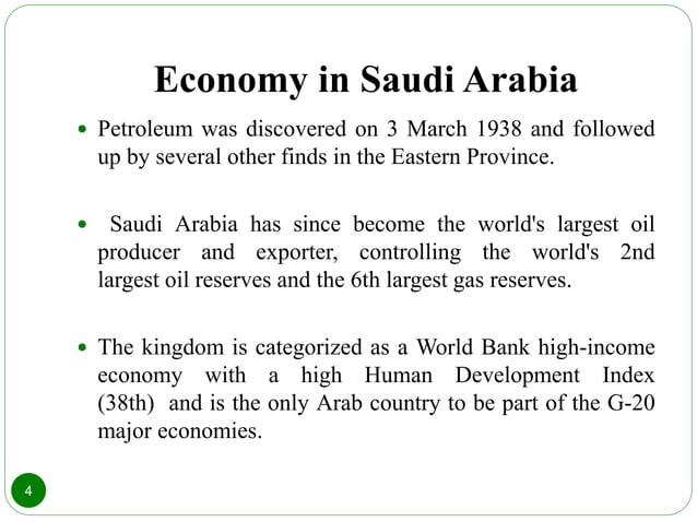 Saudi arabia and Saudi Arabian Oil Company | PPTX | Commodities | Economy