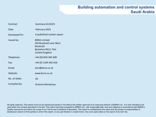 Building Automation and Control Systems market, Kingdom of Saudi Arabia ...