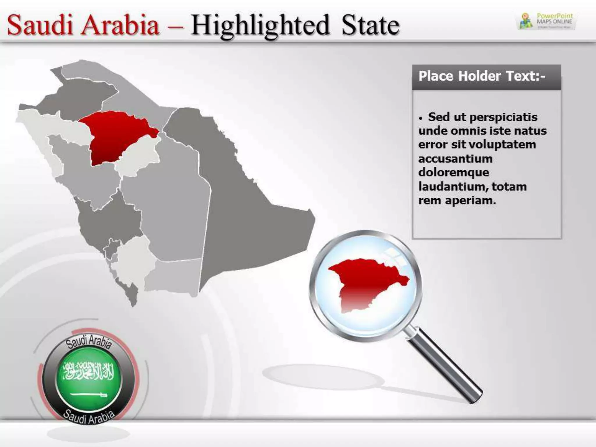 Saudi Arabia Presentation Map Slides | PPTX