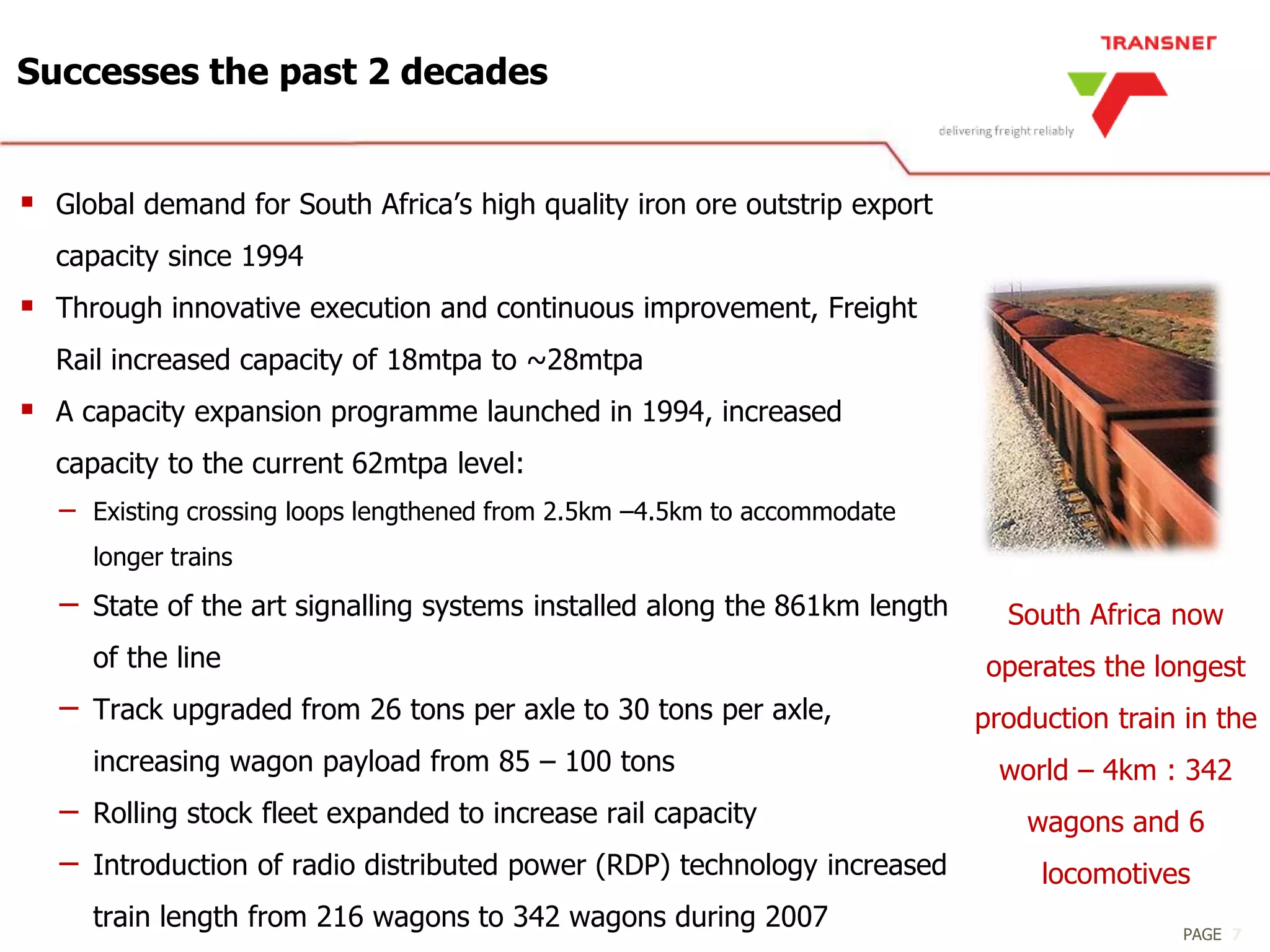Saudi arabia railway organisation visit to transnet iron ore line ...