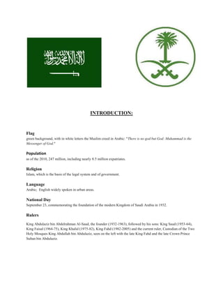 Saudi arabia report | PDF | Islam | Religion & Spirituality