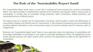 Saudi Arabia's Journey Towards Sustainability: An Overview | PDF