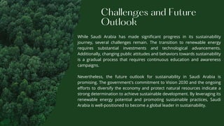 Saudi Arabia's Journey Towards Sustainability: An Overview | PDF