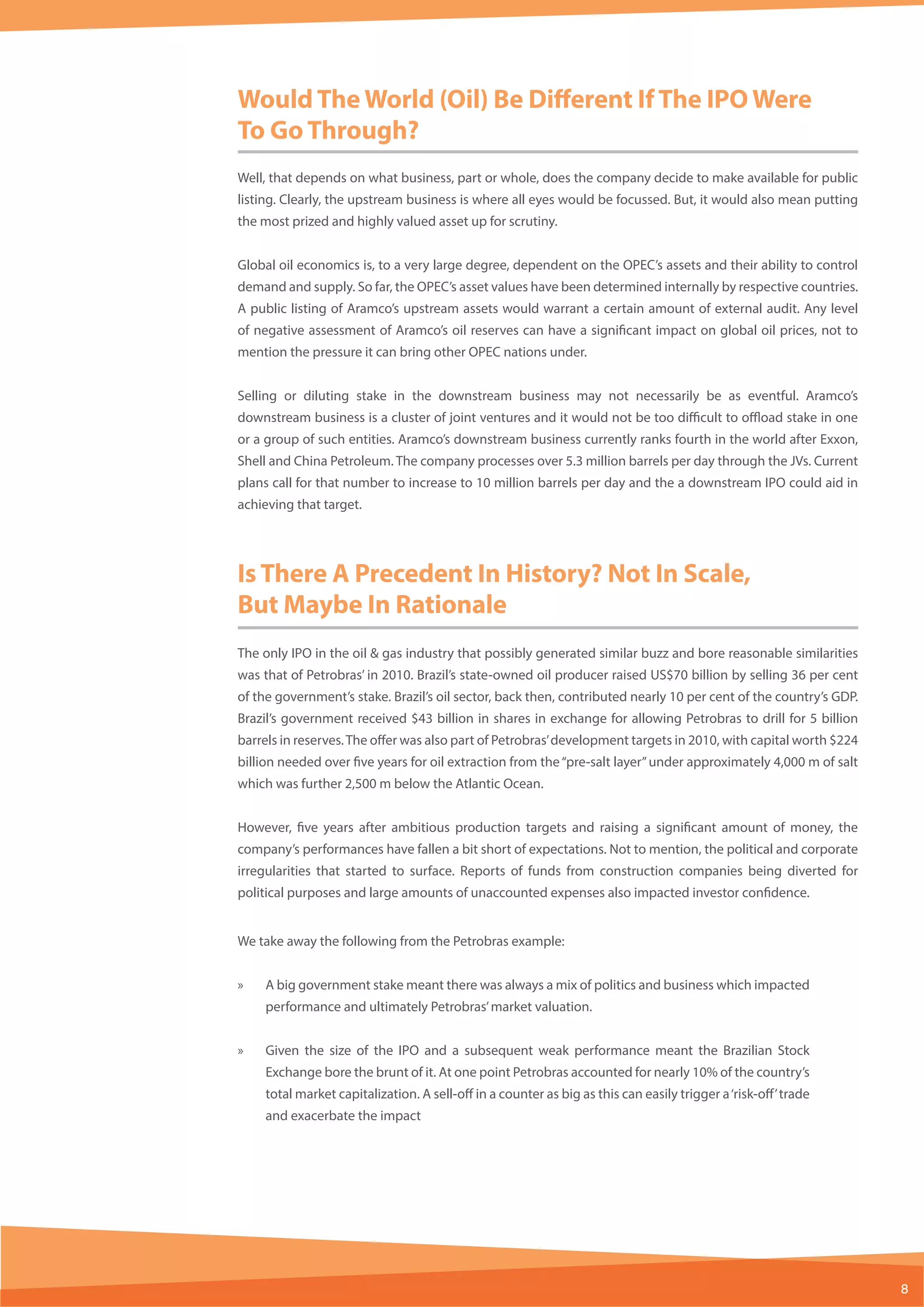 Saudi Aramco IPO - A Reality of Mythical Proportions | PDF