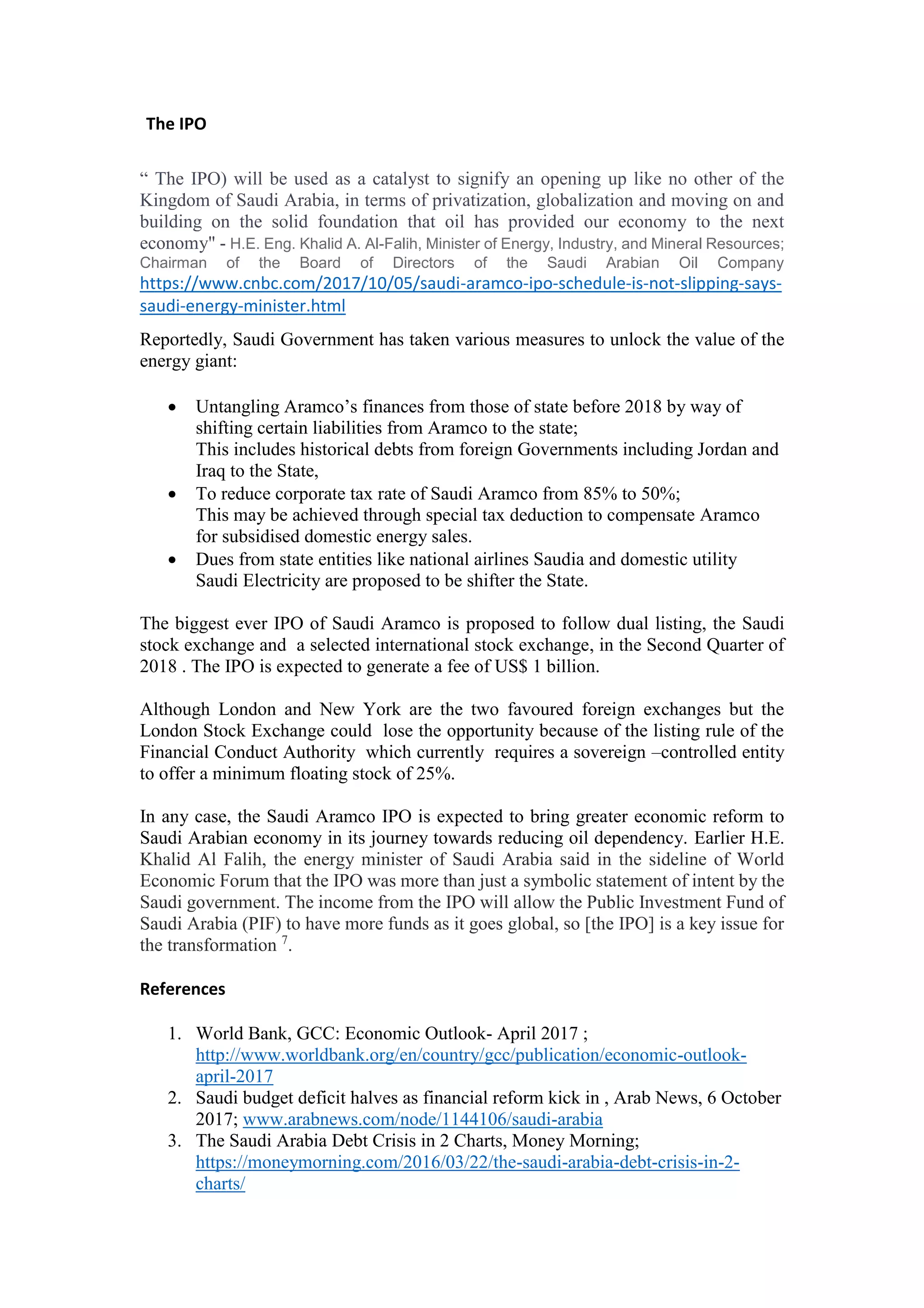 Saudi aramco ipo article | PDF