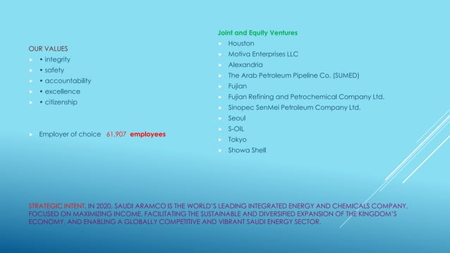 Saudi aramco presentation | PDF