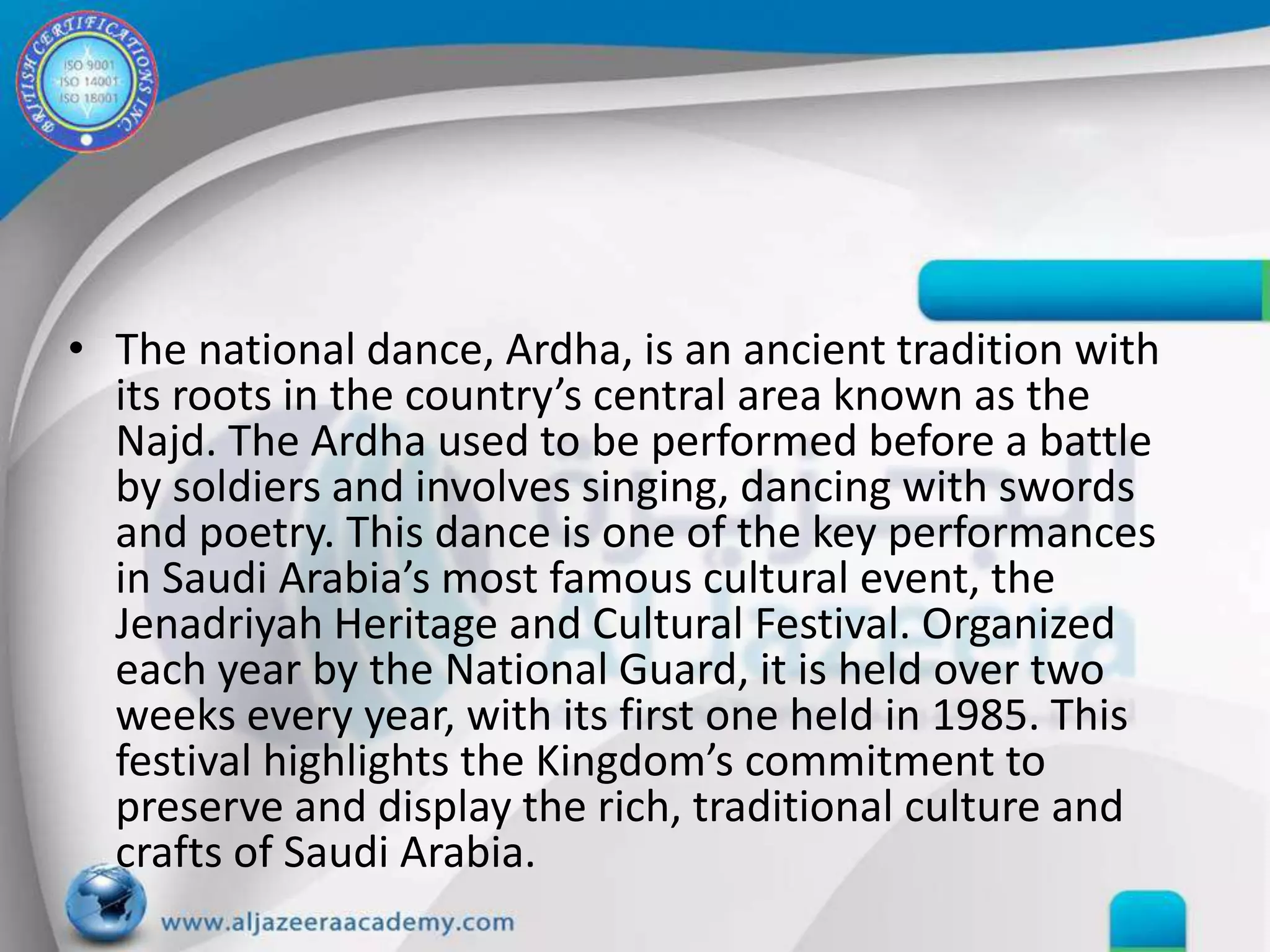 Saudi culture, traditions and Art | PPTX