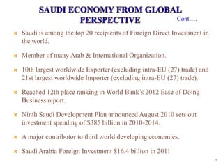 Saudi Economy 2013 - CIT | PPT