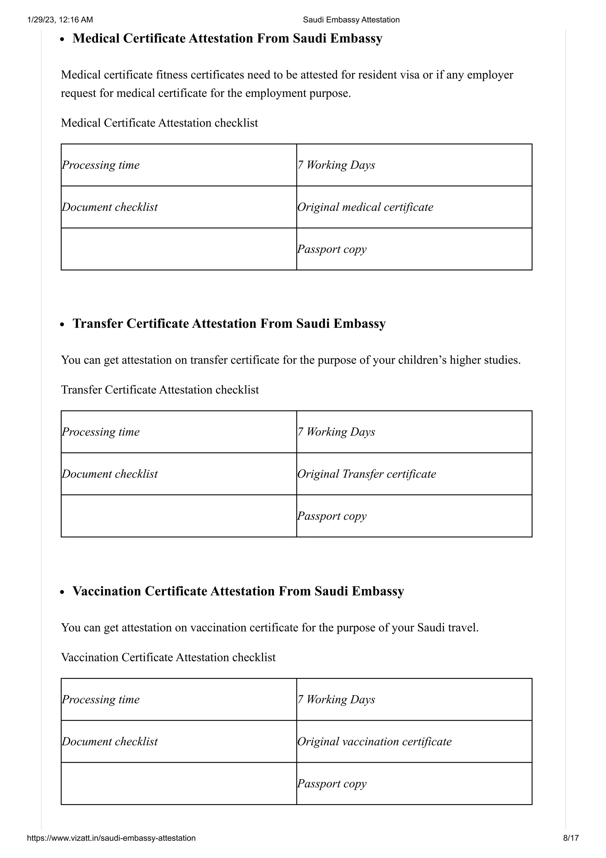 Certificate Attestation for Saudi | Saudi Attestation | Vizatt ...