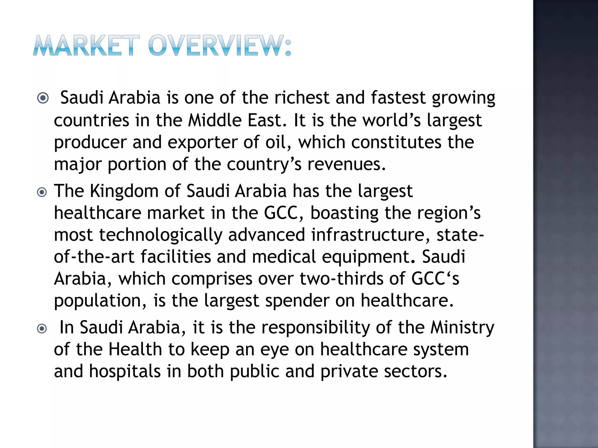 Saudi healthcare market | PPTX