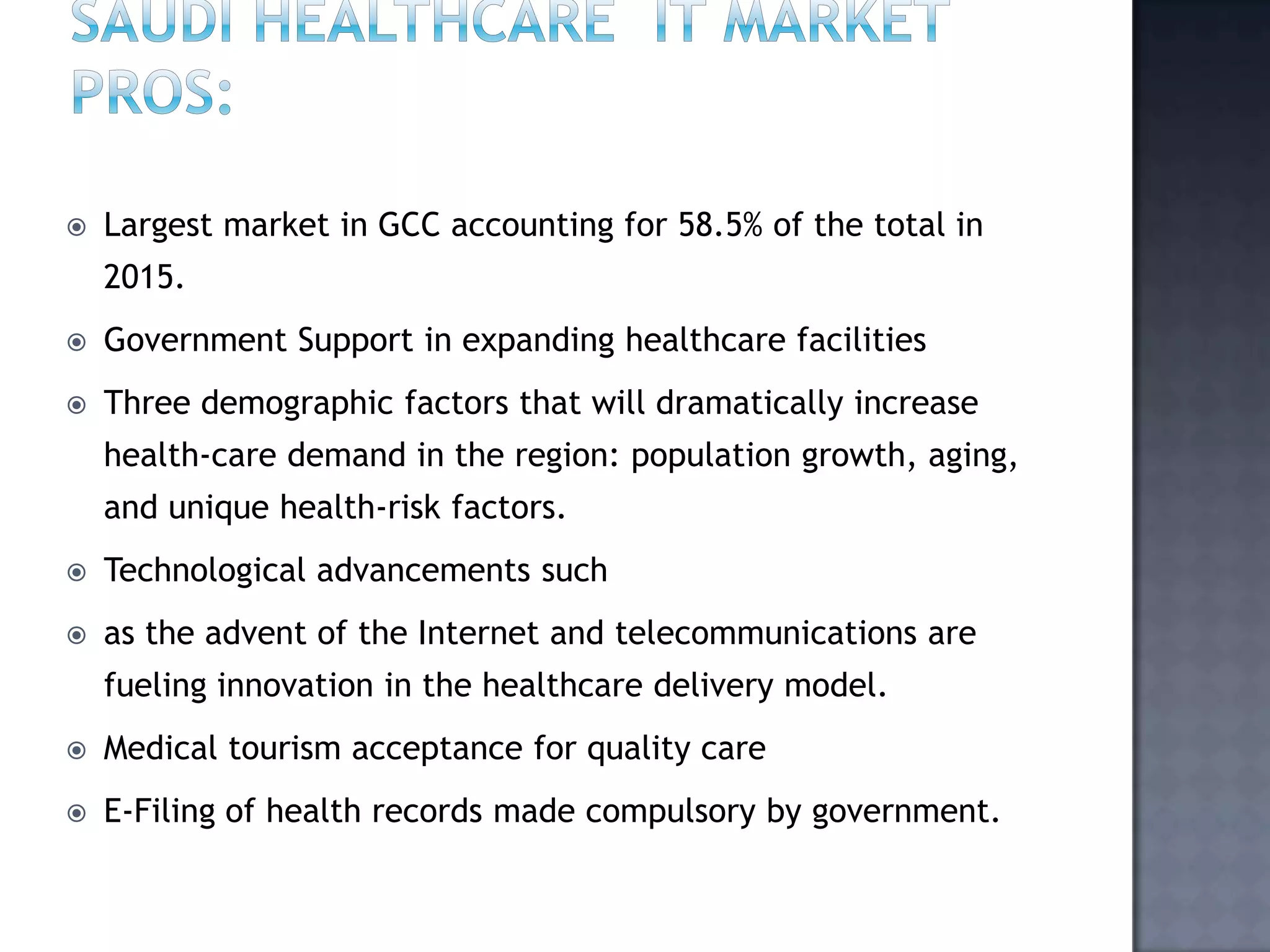 Saudi healthcare market | PPTX