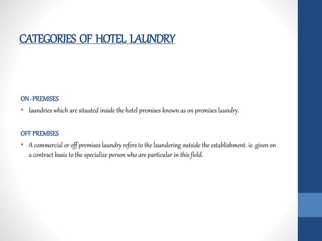 HOUSEKEEPING AND LAUNDRY IN HOTELS | PPTX