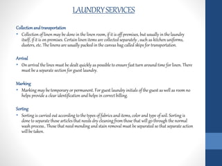 HOUSEKEEPING AND LAUNDRY IN HOTELS | PPTX
