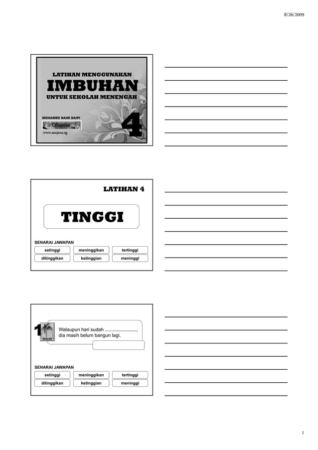 Lembaran kerja Imbuhan 04 | PDF