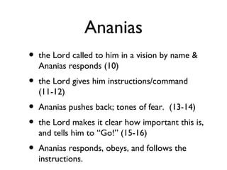 Let God use YOU: Saul and Ananias | PPT