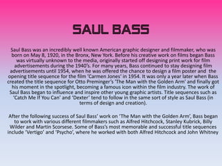 Saul bass | PPTX