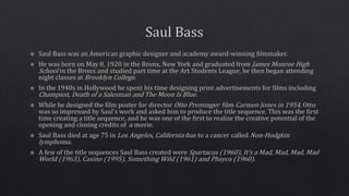 Saul bass | PPT
