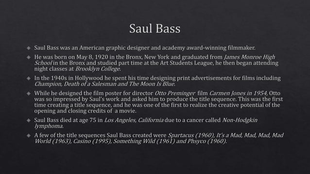 Saul bass | PPT