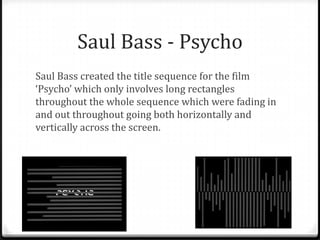 Saul bass presentation | PPT