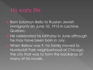 Saul Bellows | PPT