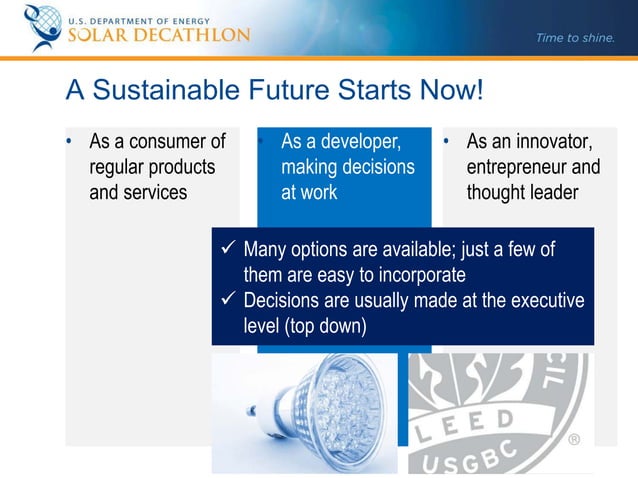 Building a More Sustainable Future - Solar Decathlon | PPT