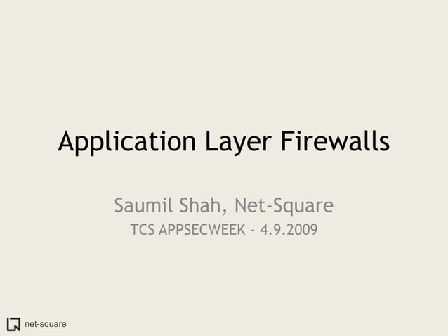 Application Layer Firewalls | PPTX | Internet | Computing