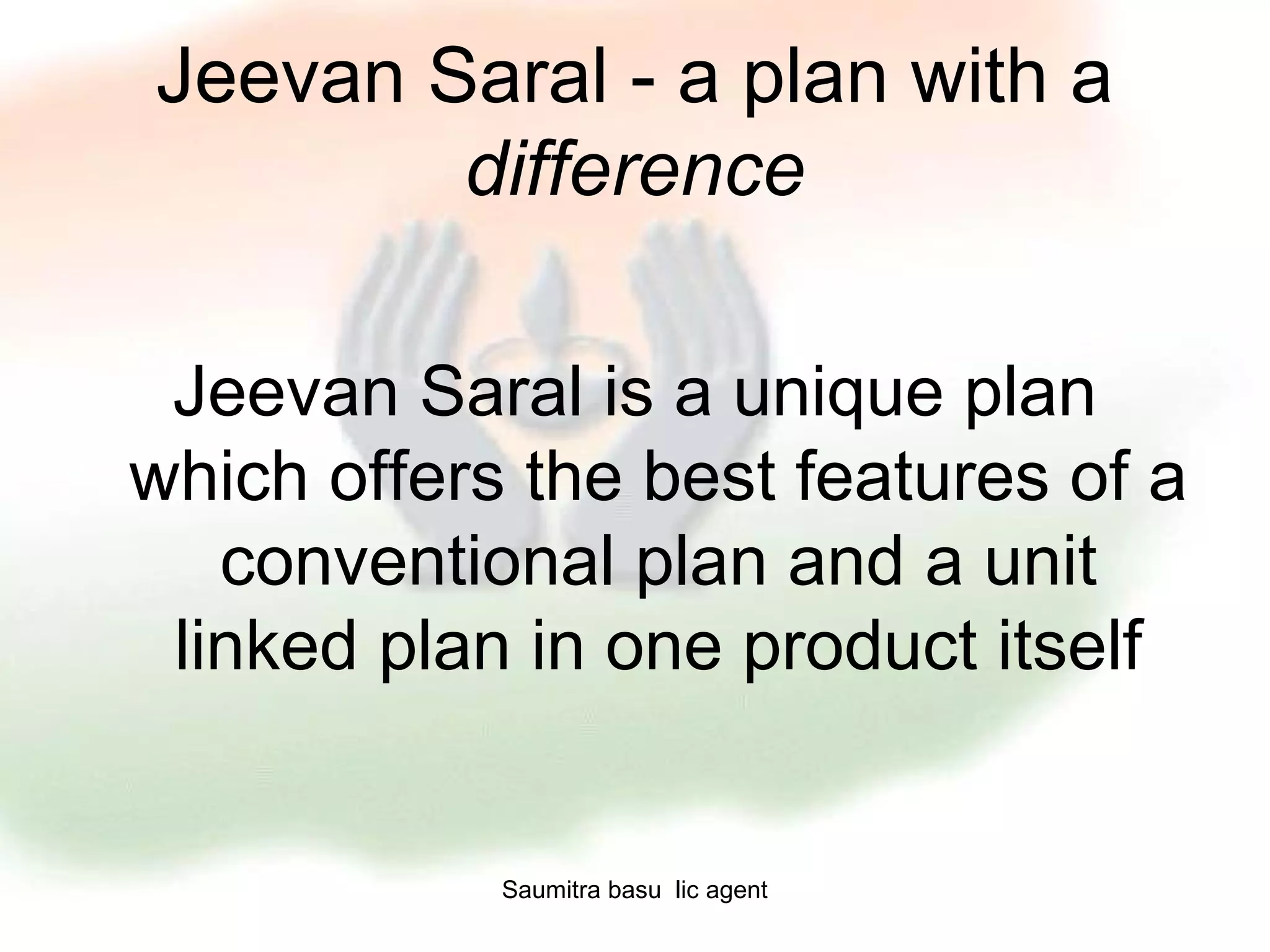 the magic of jeevan Saral plan | PPT