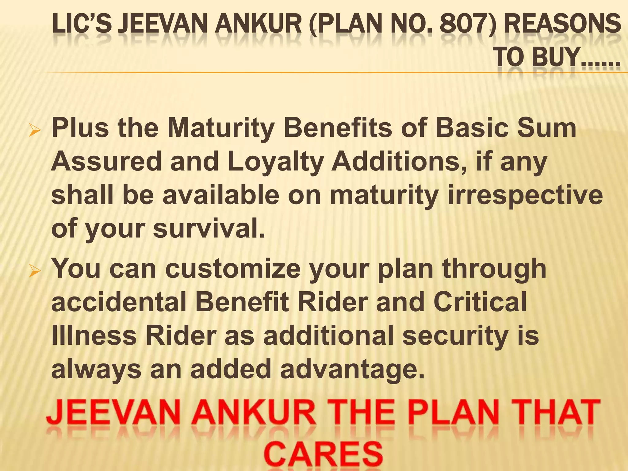 lic jeevanankur policy | PPTX