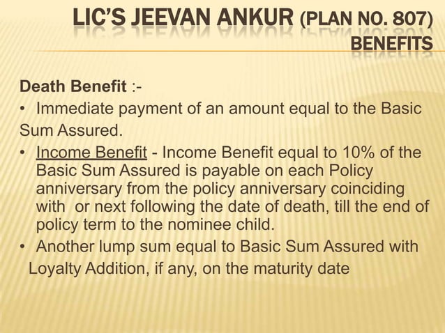 lic jeevanankur policy | PPTX | Life Insurance | Insurance