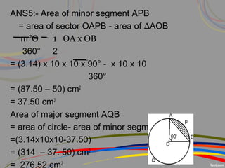 area related to circle | PPT