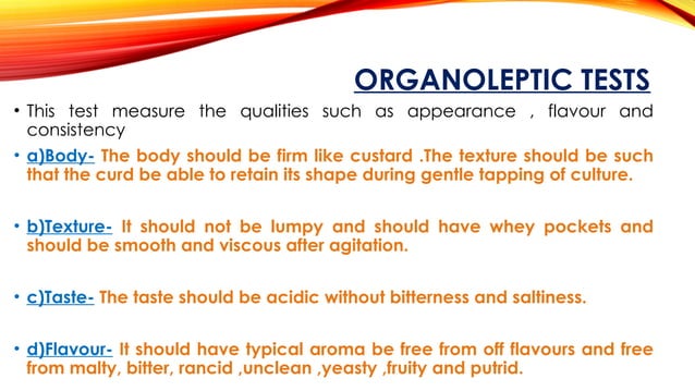Activity and purity test of starter culture | PPTX | Chemistry | Science