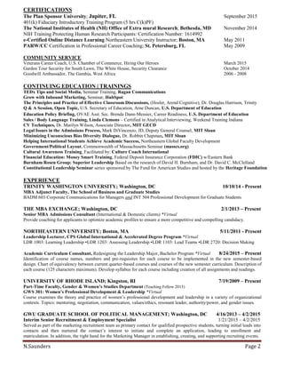 Natascha F. Saunders Resume | PDF