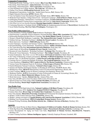 Natascha F. Saunders Resume | PDF