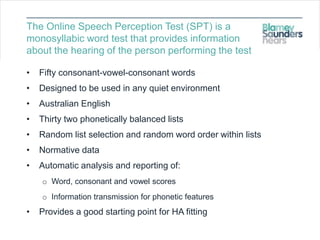 Building a client centred hearing aid and hearing health solution | PPT